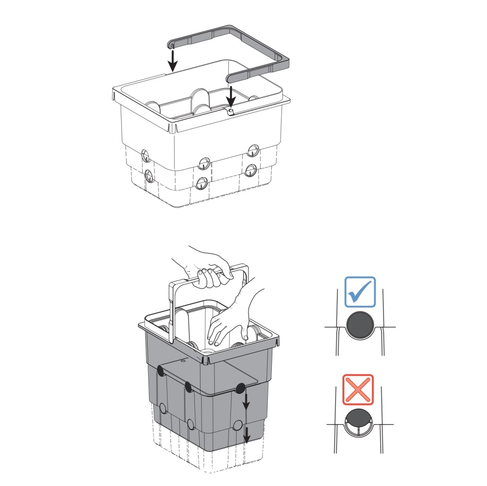 Replacement 16L Inner Waste Bin only for Ninka Easywaste - solmer.co.uk